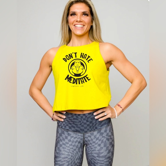 Niyama Sol | Tops | Niyama Sol Dont Hate Meditate Swing Tank Chartreuse ...